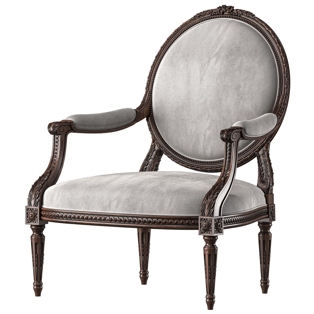 Chairish Louis Armchair Art 5694 3D Model - TurboSquid 2278882