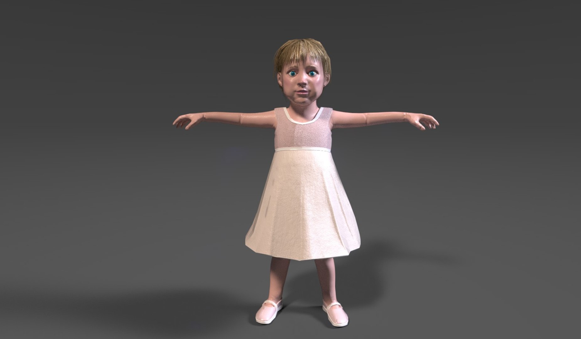Female Toddler 3D - TurboSquid 1380578