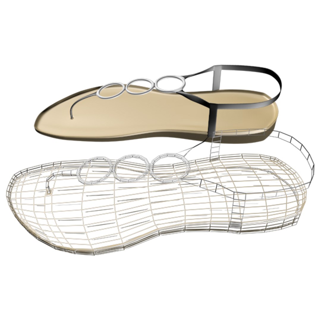 Sandal 01 3D Model - TurboSquid 1445626