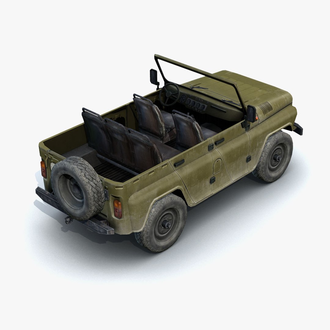 Russian Military Uaz-3151 3d Model