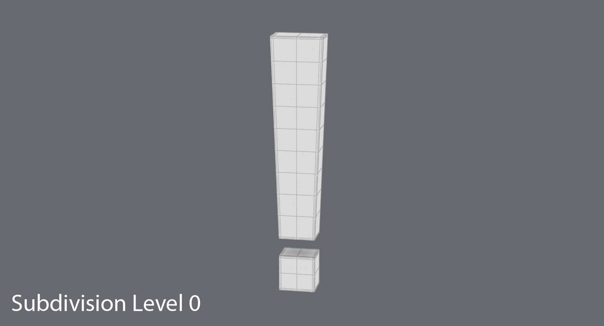 exclamation mark boxy 3d model