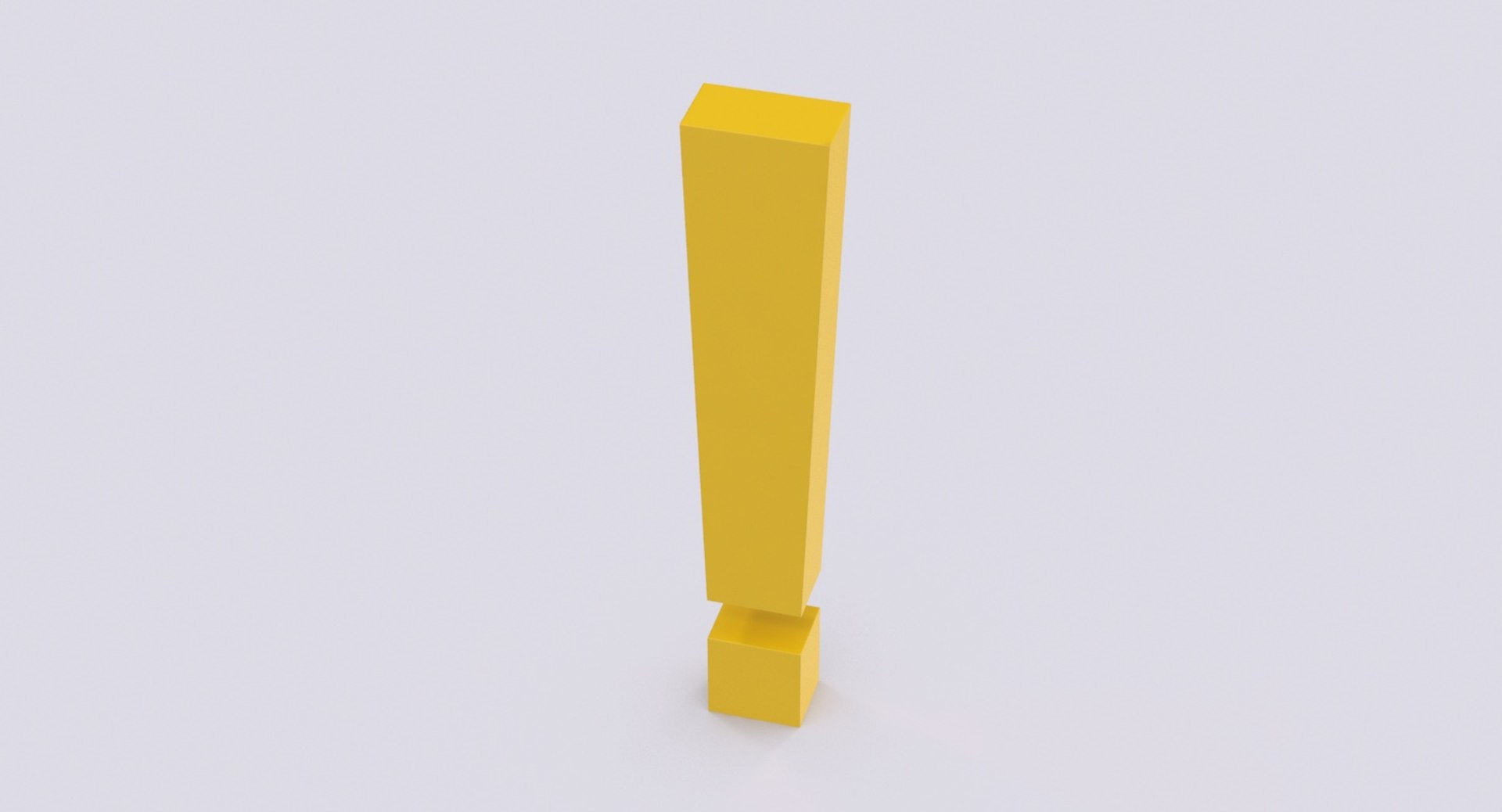 exclamation mark boxy 3d model