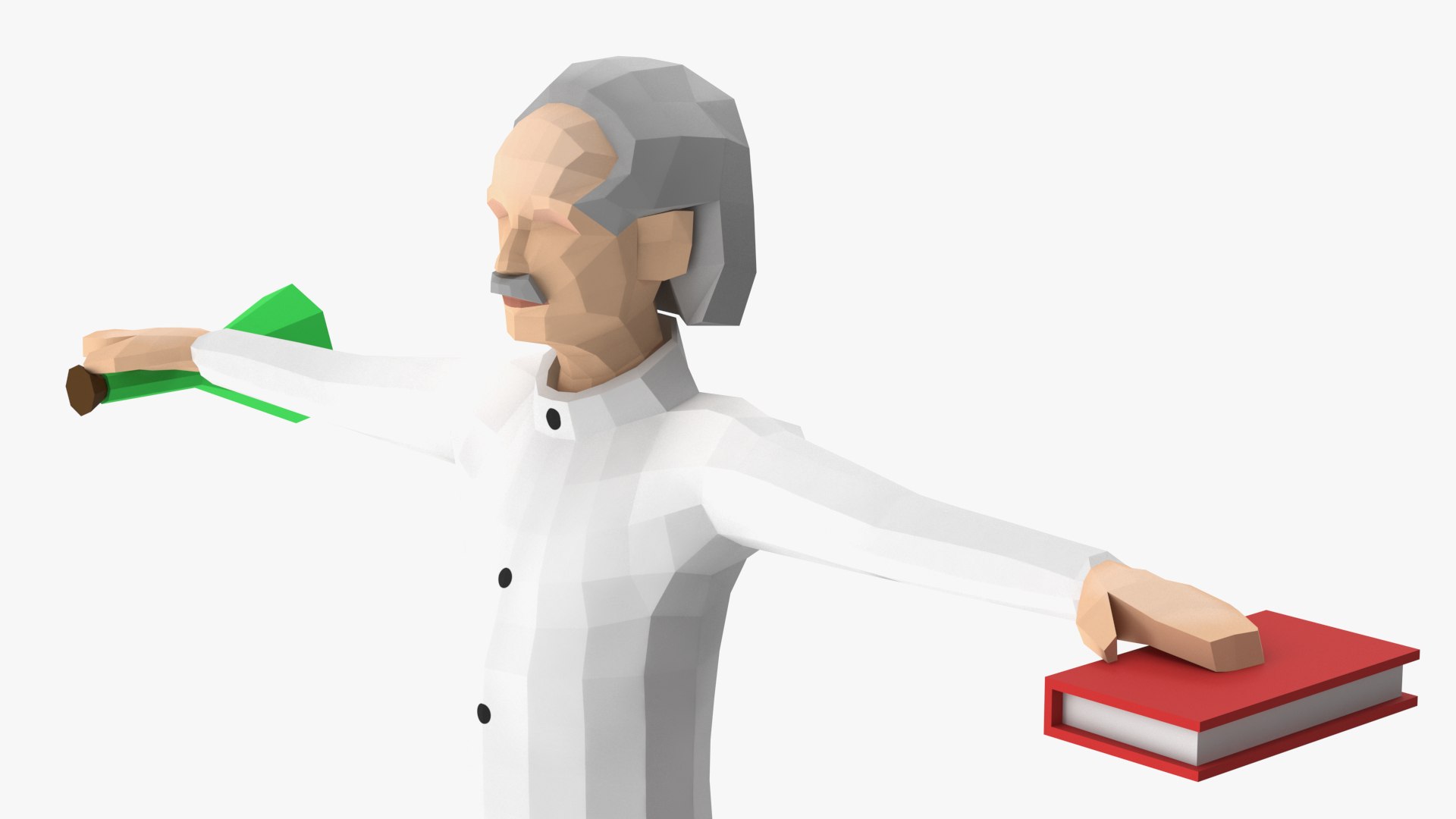 3D Scientist Low Poly Rigged For Maya - TurboSquid 2194210