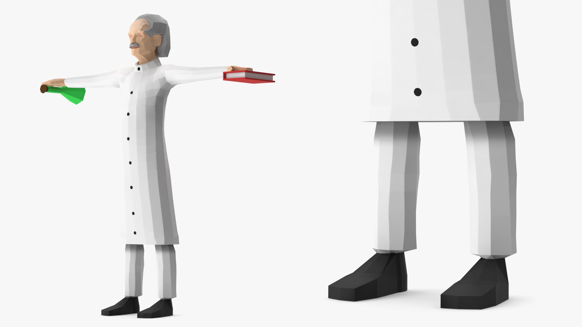 3D Scientist Low Poly Rigged For Maya - TurboSquid 2194210