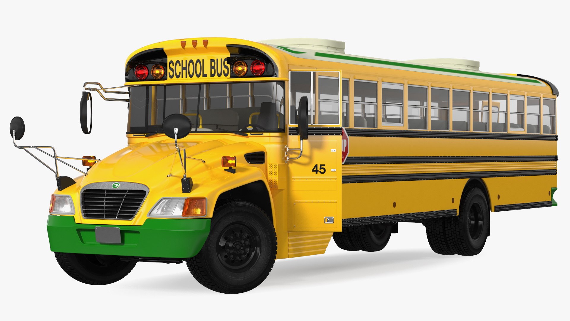 3D Electric Blue Bird Vision School Bus Rigged - TurboSquid 1767569