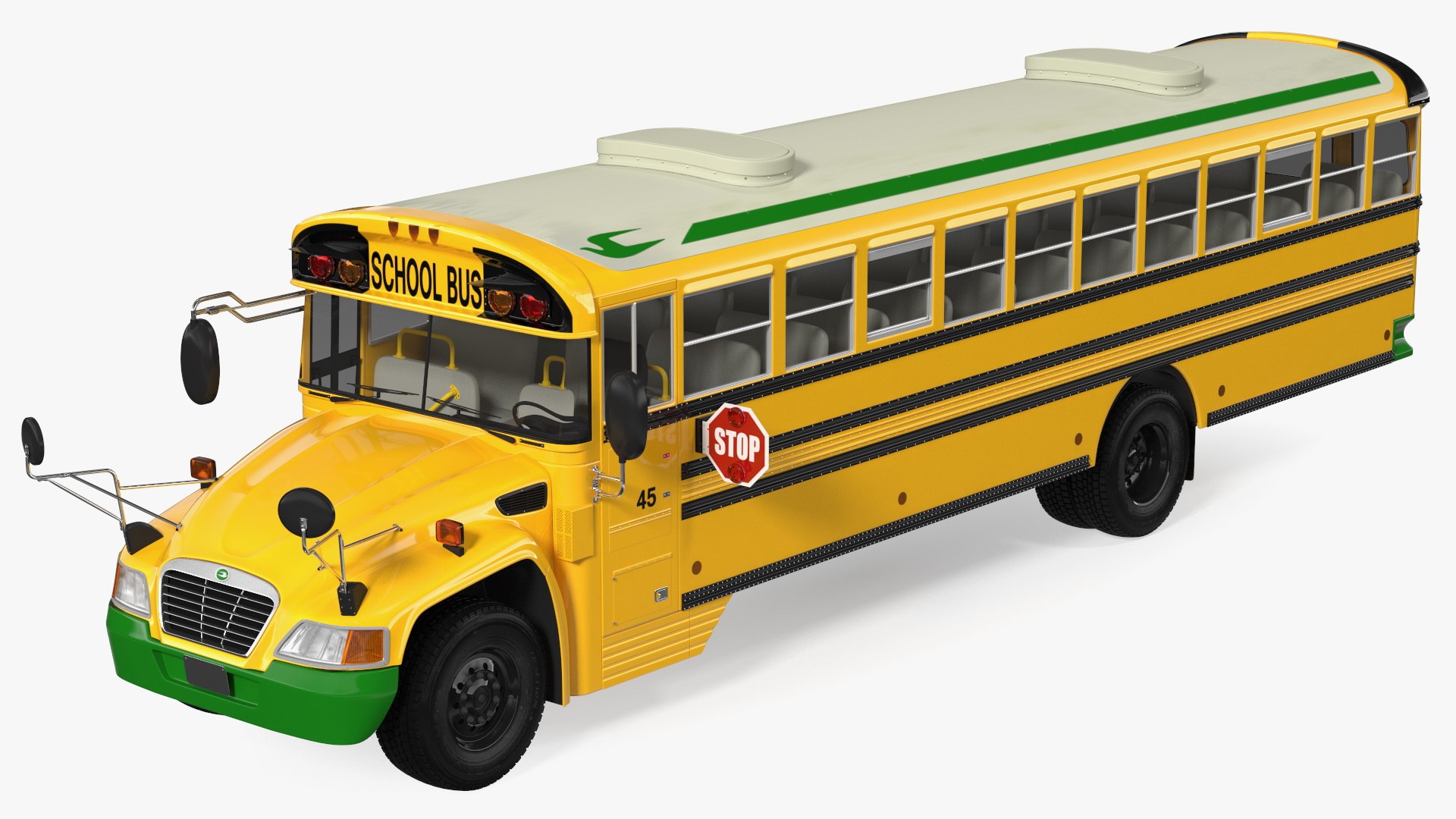 3D Electric Blue Bird Vision School Bus Rigged - TurboSquid 1767569
