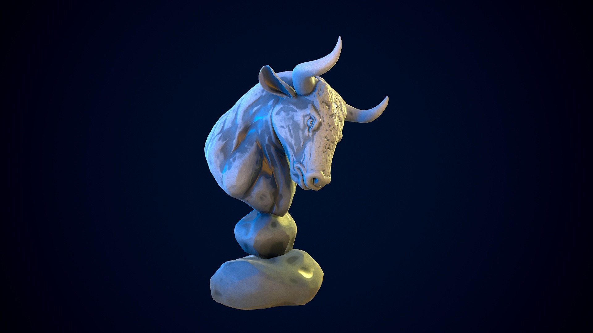 3D BULL gameready - TurboSquid 1846832
