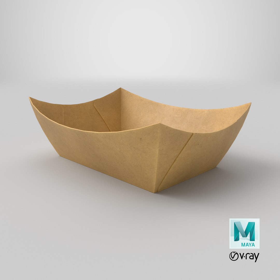3D Paper Plate Tray L Model - TurboSquid 2145639