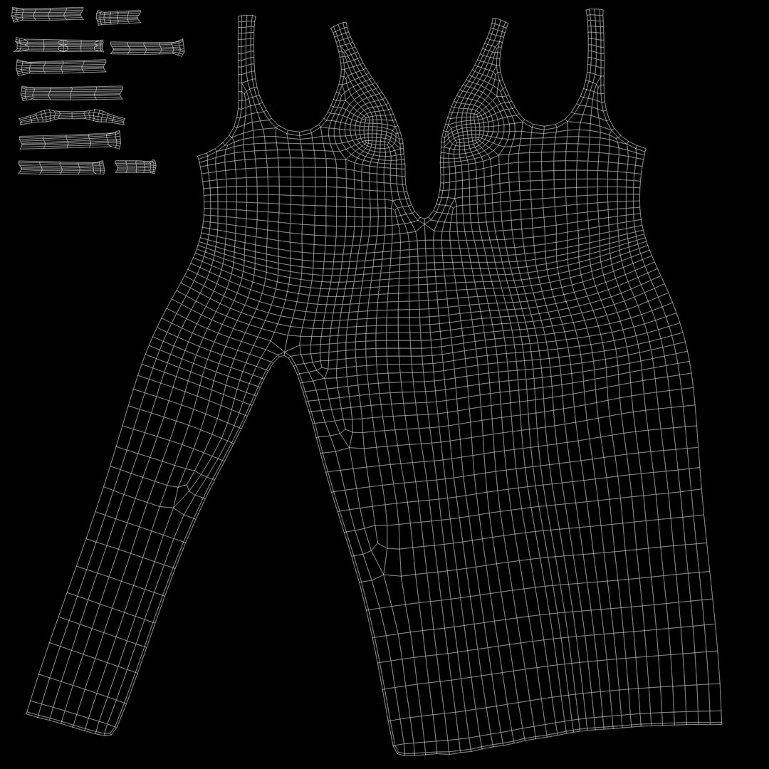 Side Slit Lace Chest Black Dress 3D model - TurboSquid 1945528