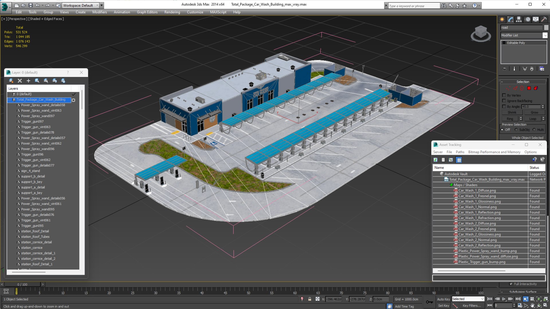 Total Package Car Wash Building model - TurboSquid 2059824