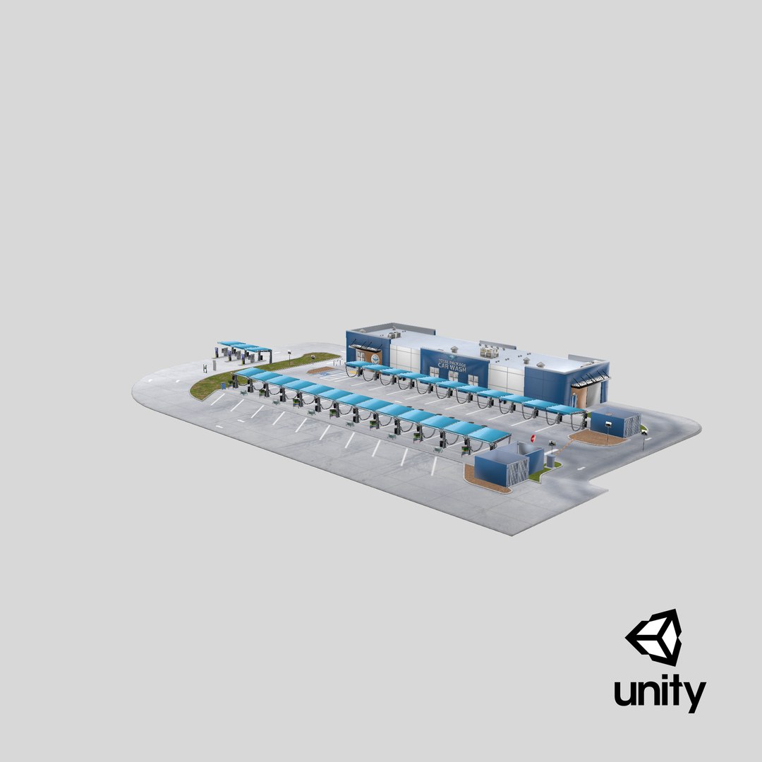 Total Package Car Wash Building Model - TurboSquid 2059824