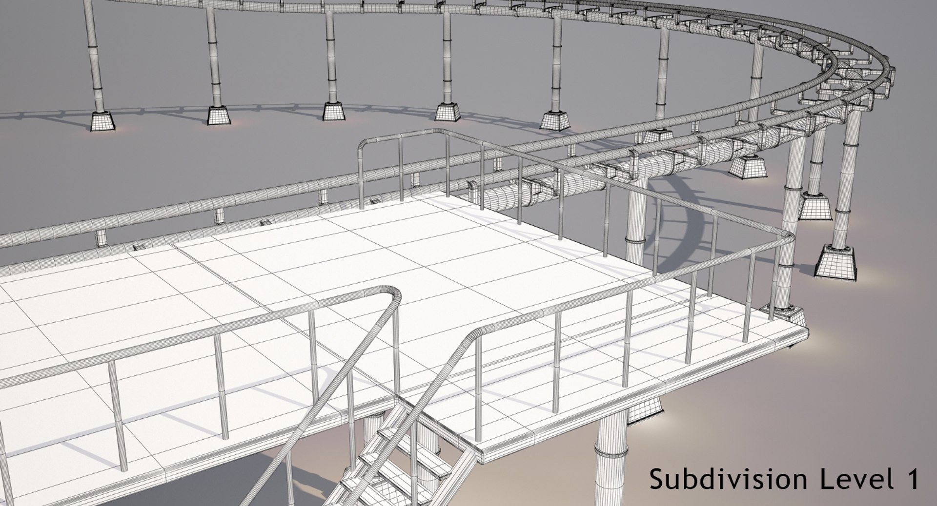 3D Roller Coaster Track - TurboSquid 1211915