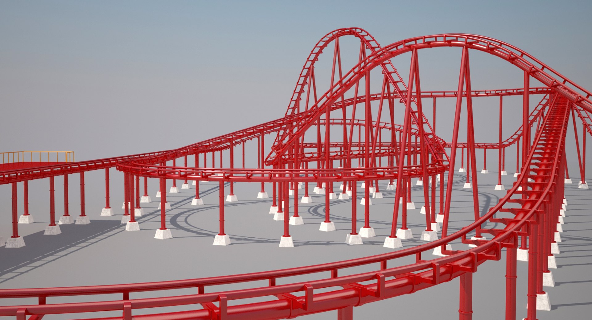 3D Roller Coaster Track - TurboSquid 1211915