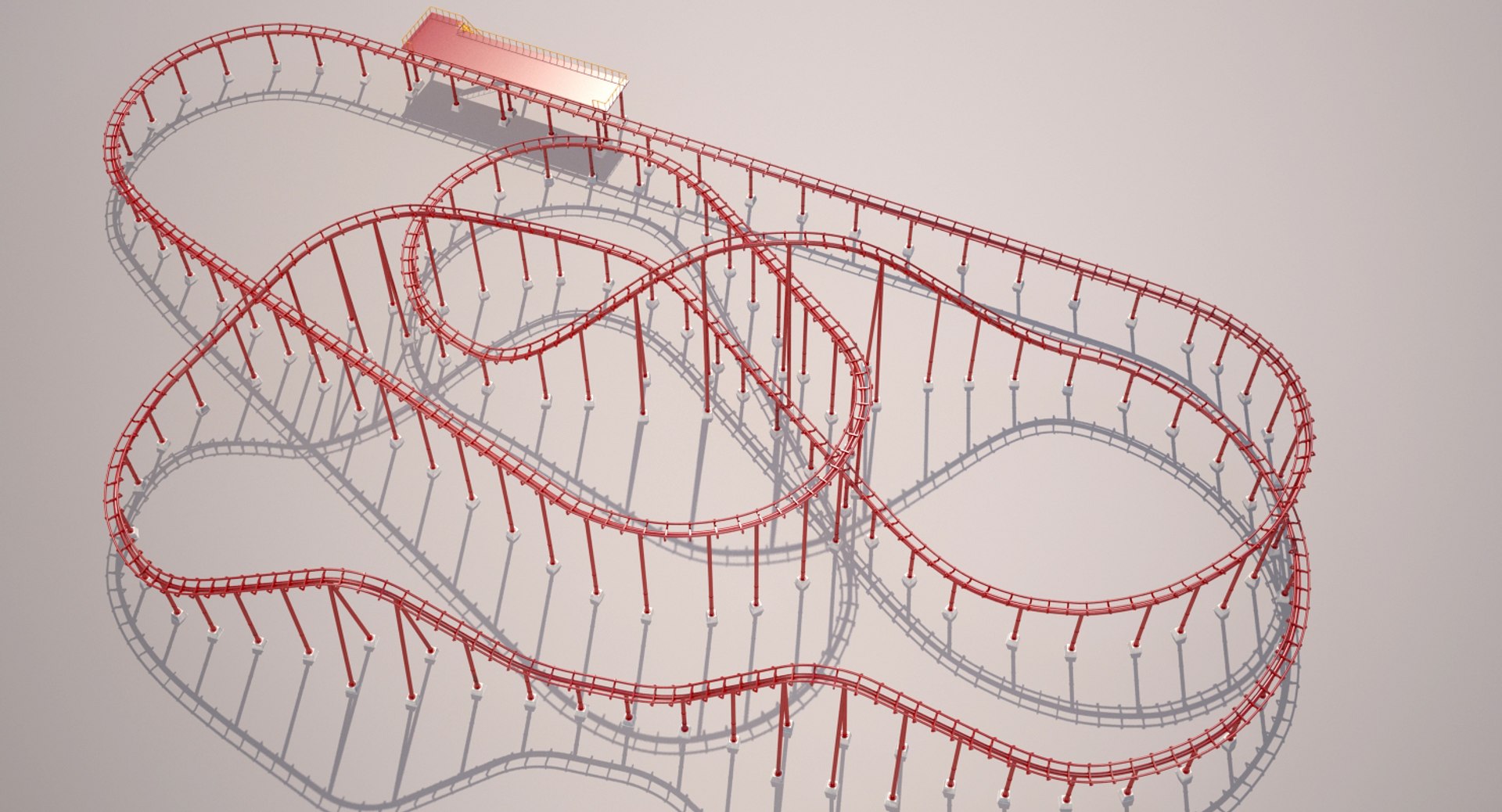 3D Roller Coaster Track - TurboSquid 1211915
