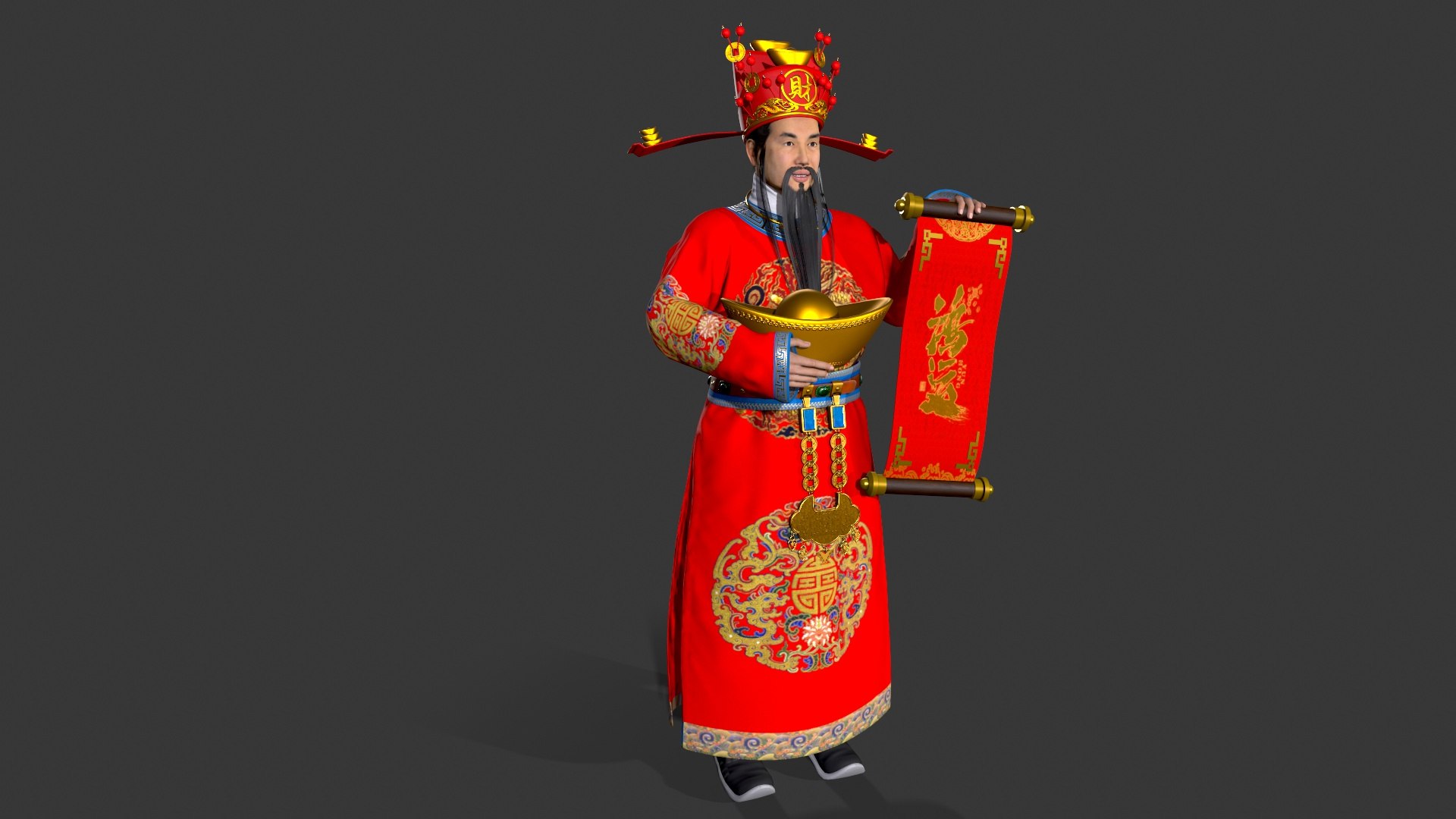 3D The God Of Wealth - TurboSquid 2330849