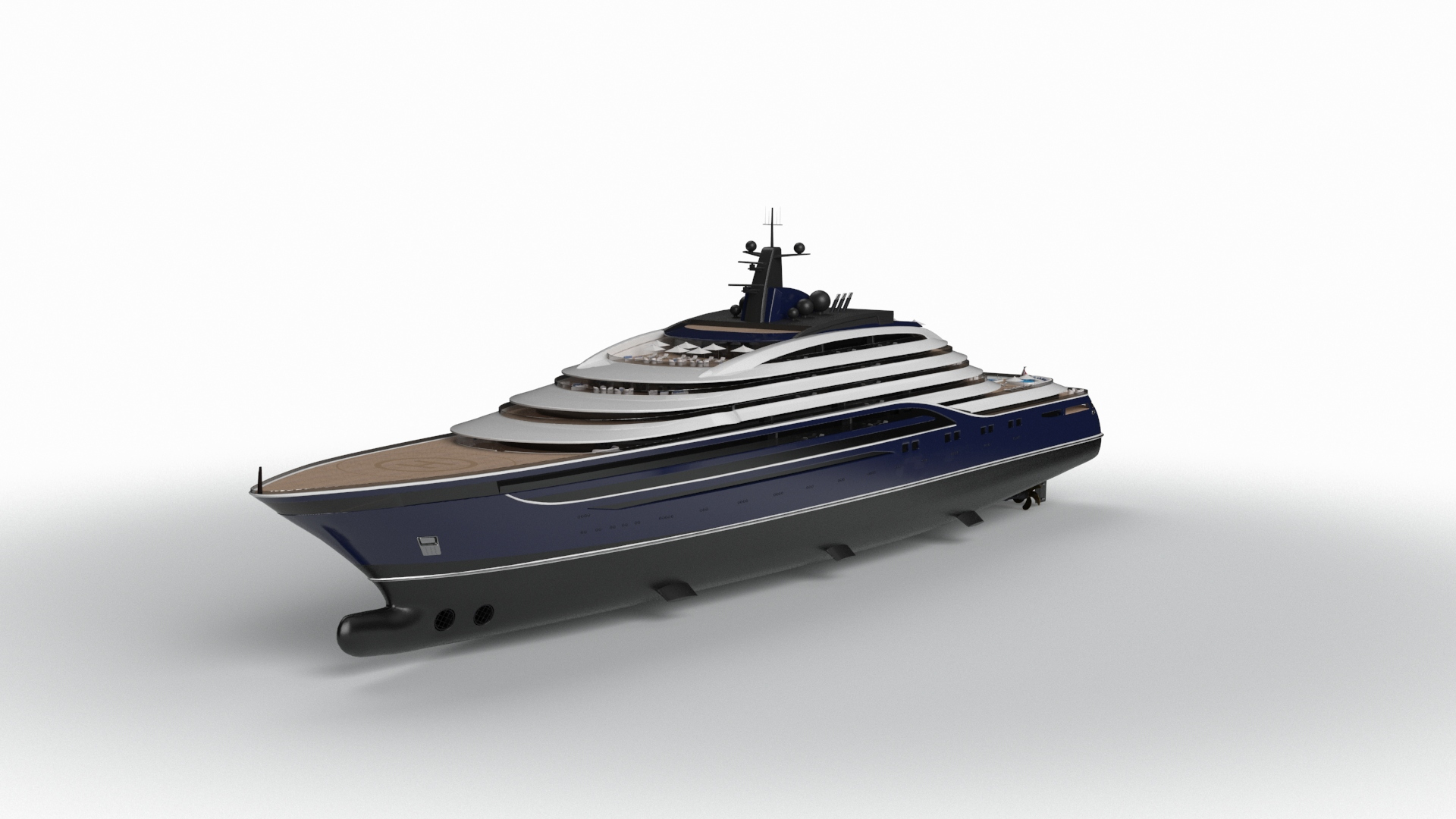 Somnio Superyacht Night Scene 3D Model - TurboSquid 2199059