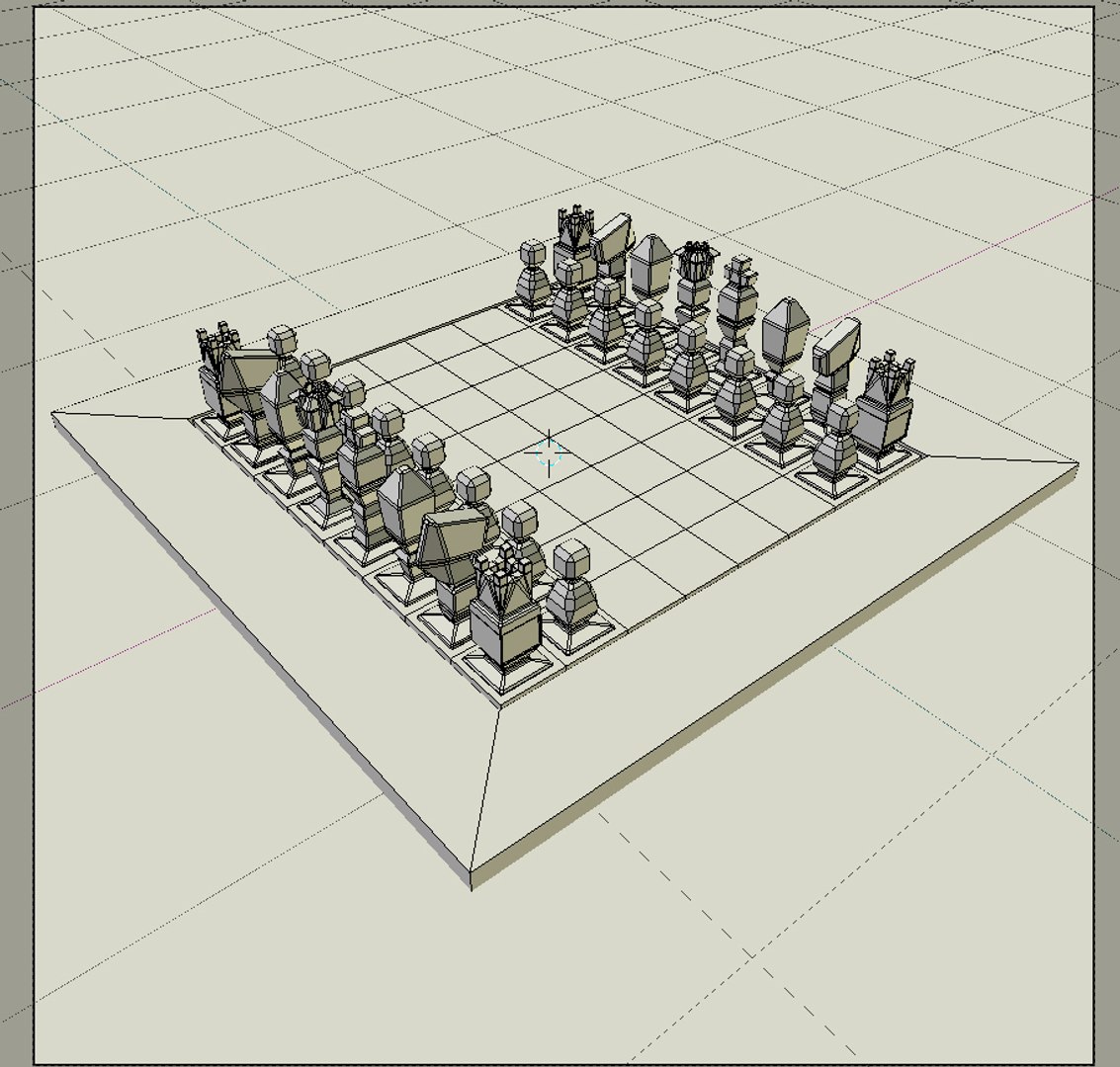 Blend Cubic Chess Set