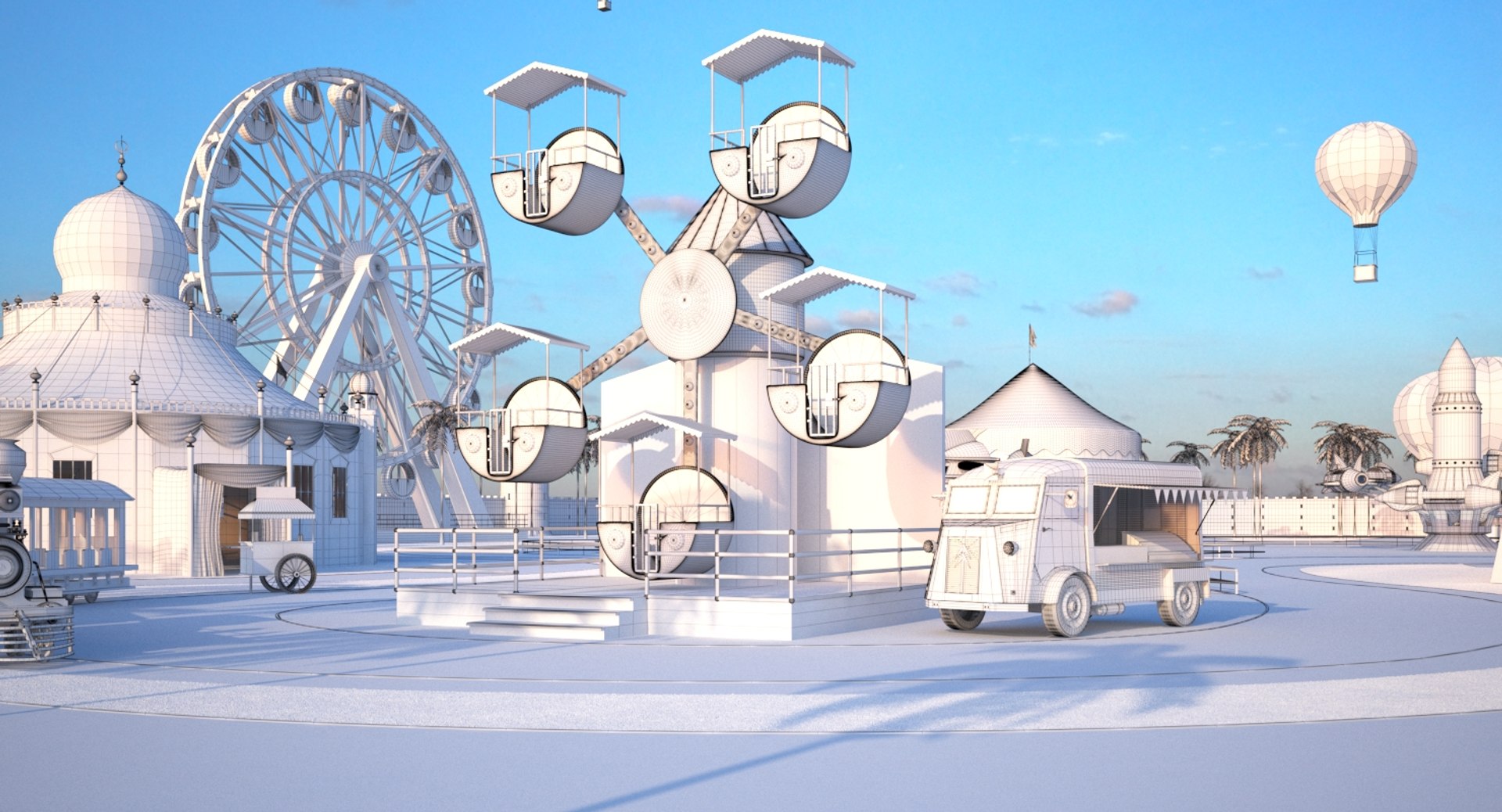 3D Theme Park - TurboSquid 1283545