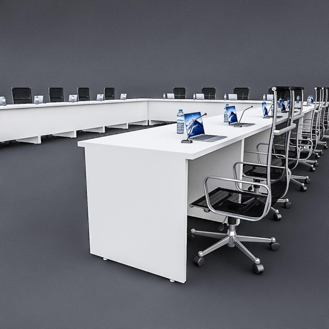 Modular Meeting Table 3D Model - TurboSquid 1548508