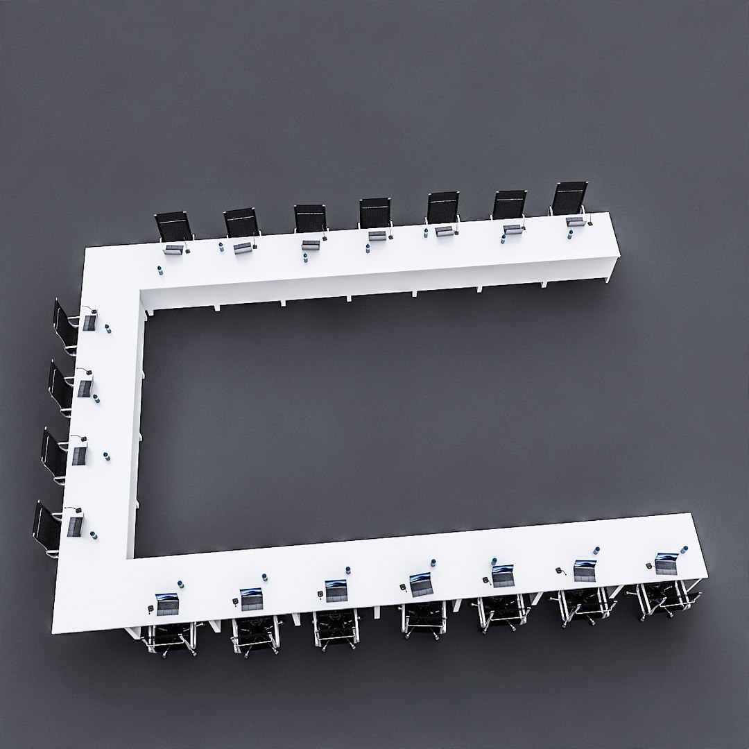 Modular Meeting Table 3D Model - TurboSquid 1548508