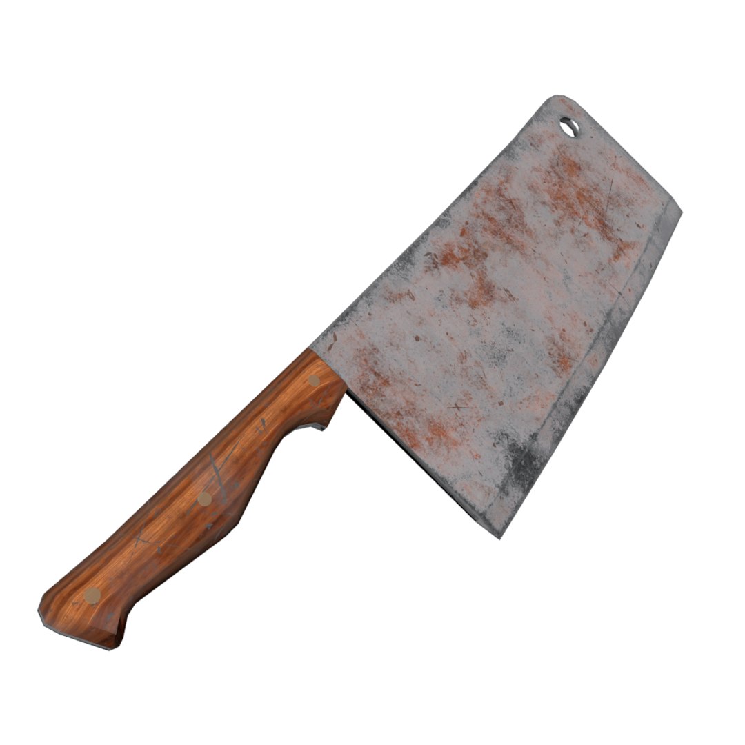 3d Butcher Knife Rusty