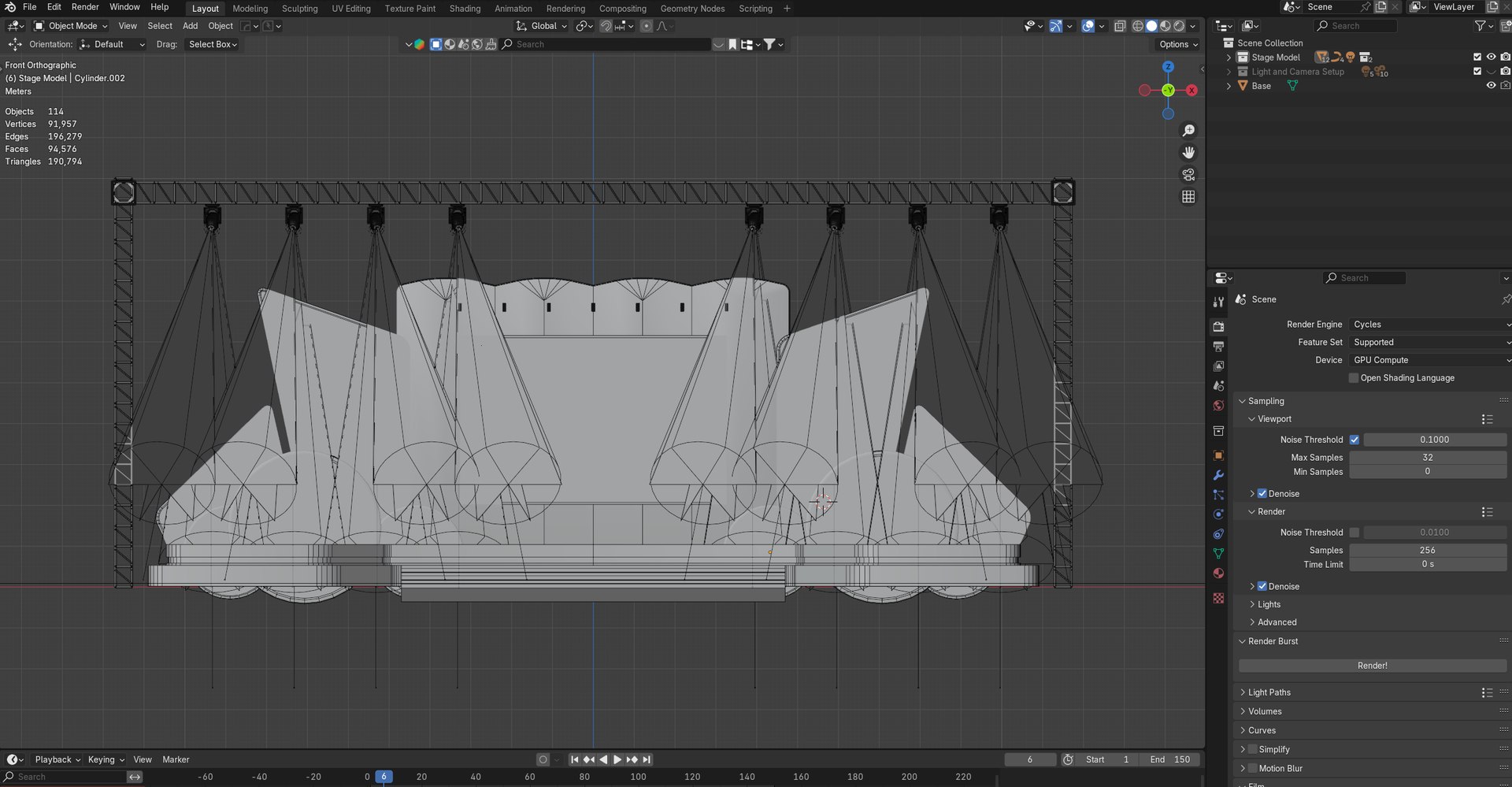 Entertainment Concert Event Stage 3D Model With Lights Model ...