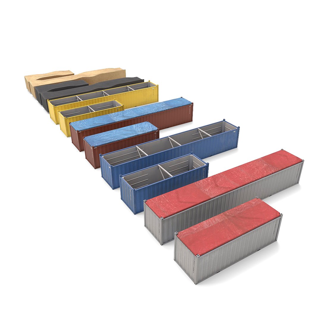Open Top Containers 3D Model - TurboSquid 2188151