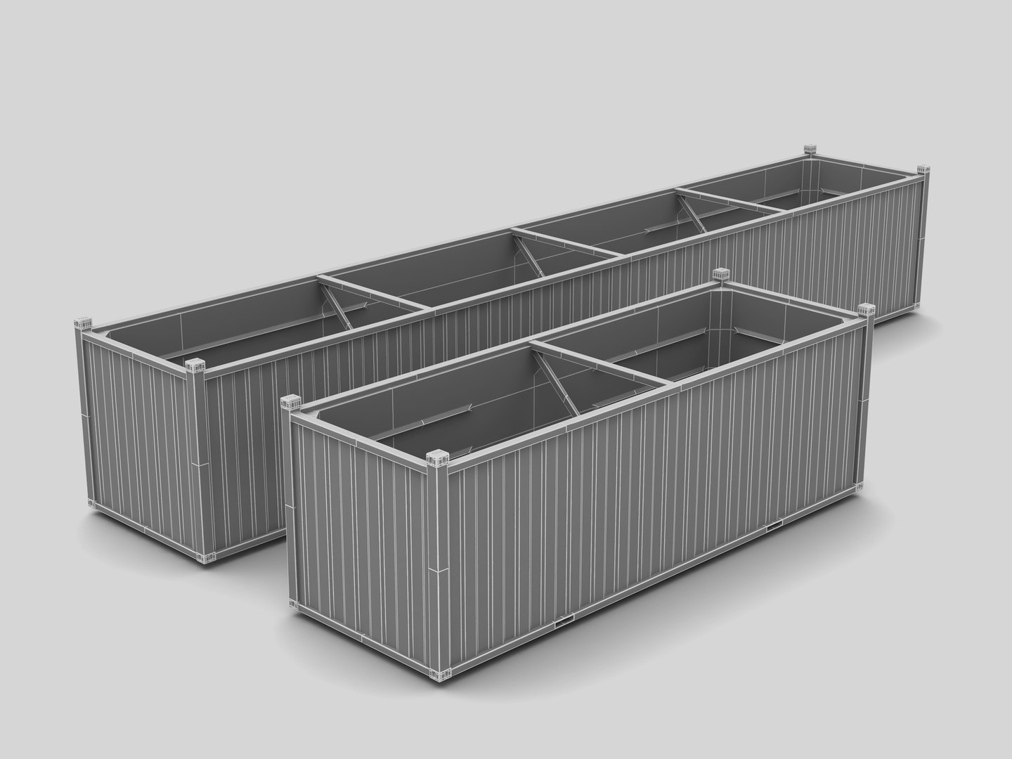 Open Top Containers 3D Model - TurboSquid 2188151