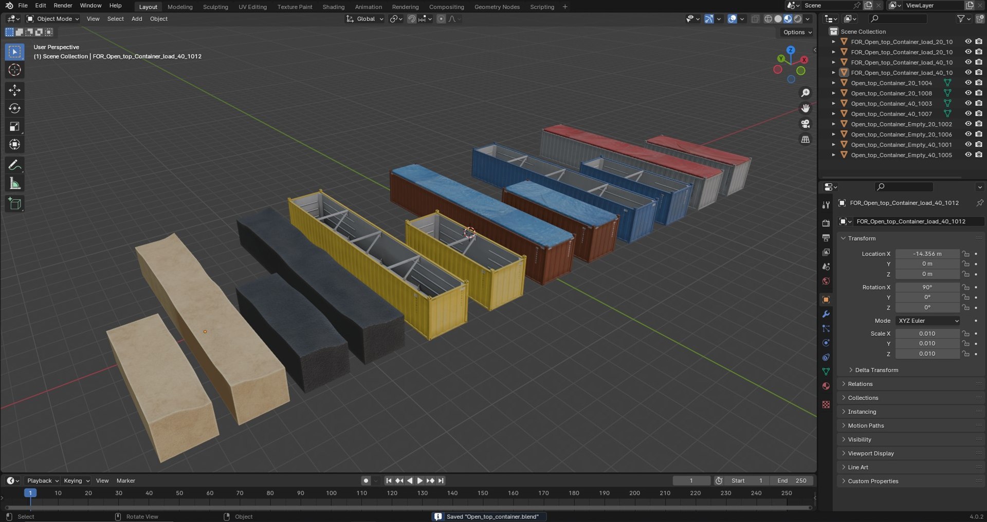 Open Top Containers 3D Model - TurboSquid 2188151