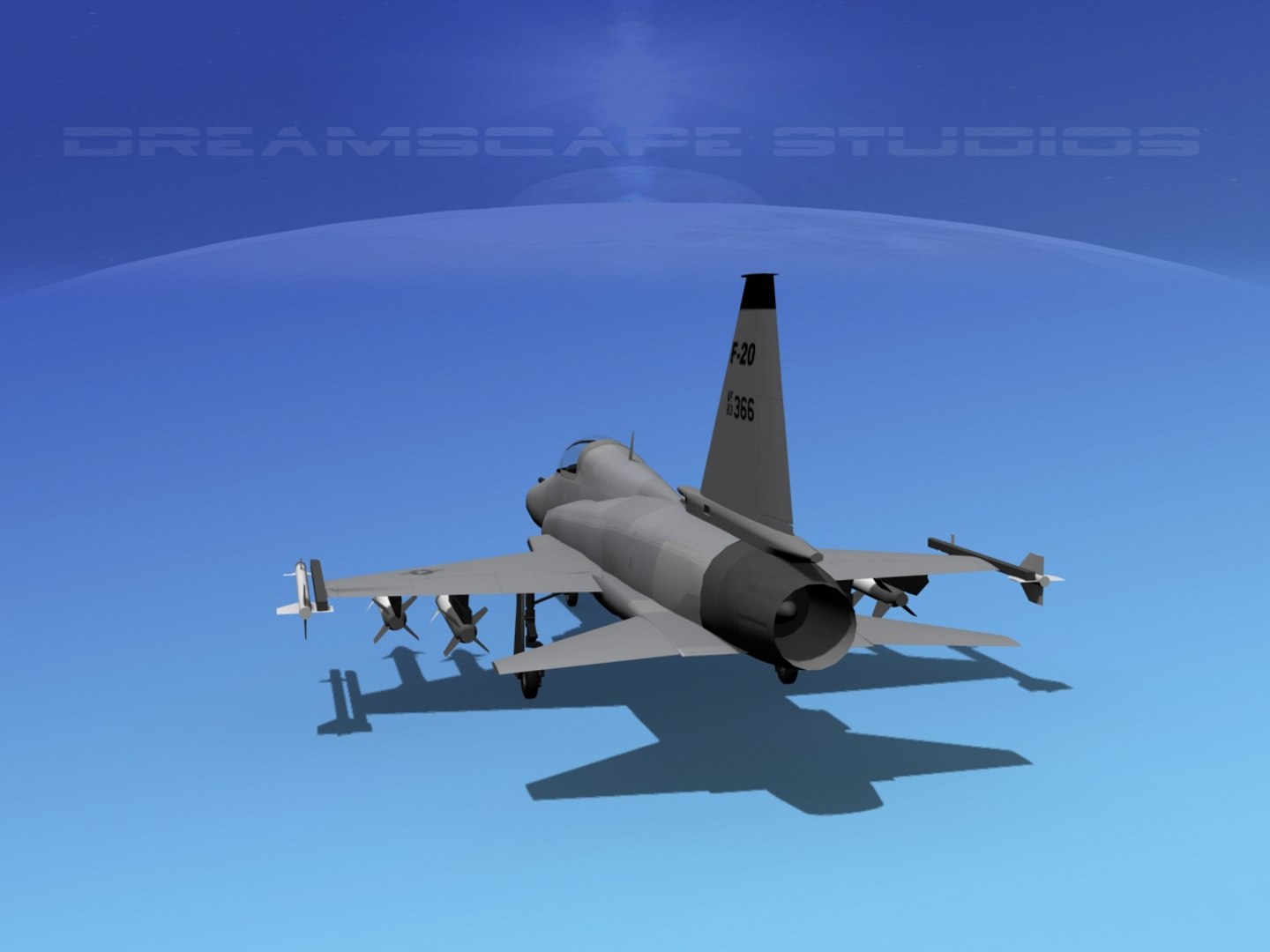 3d model northrop tigershark f-20 fighter