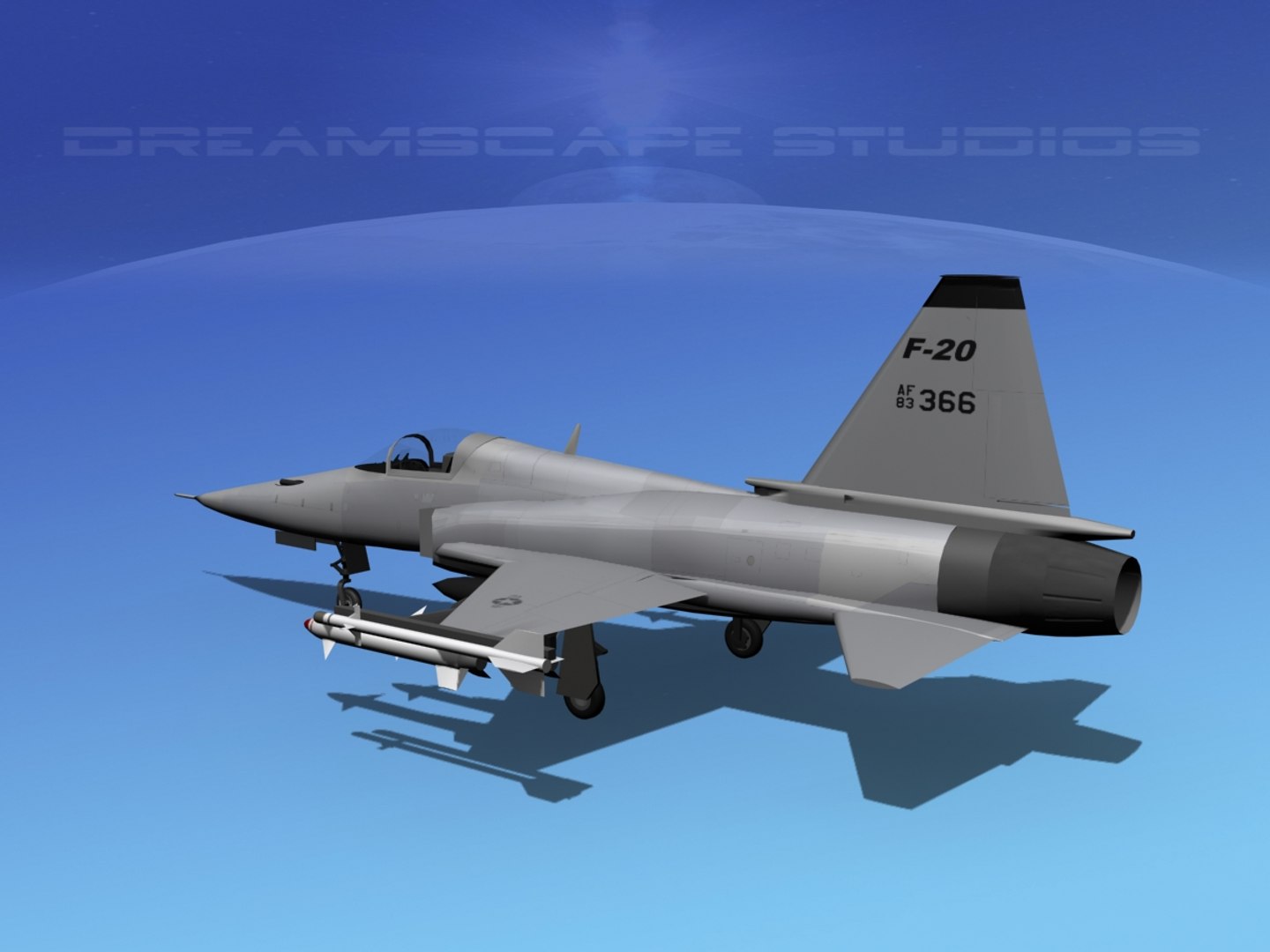 3d model northrop tigershark f-20 fighter