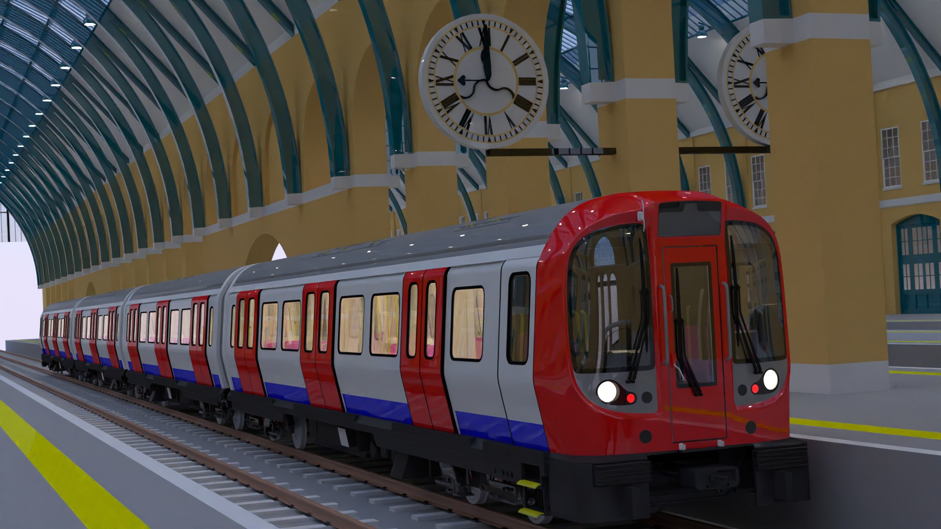 Kings Cross Station With Metro Train 3D - TurboSquid 2187922