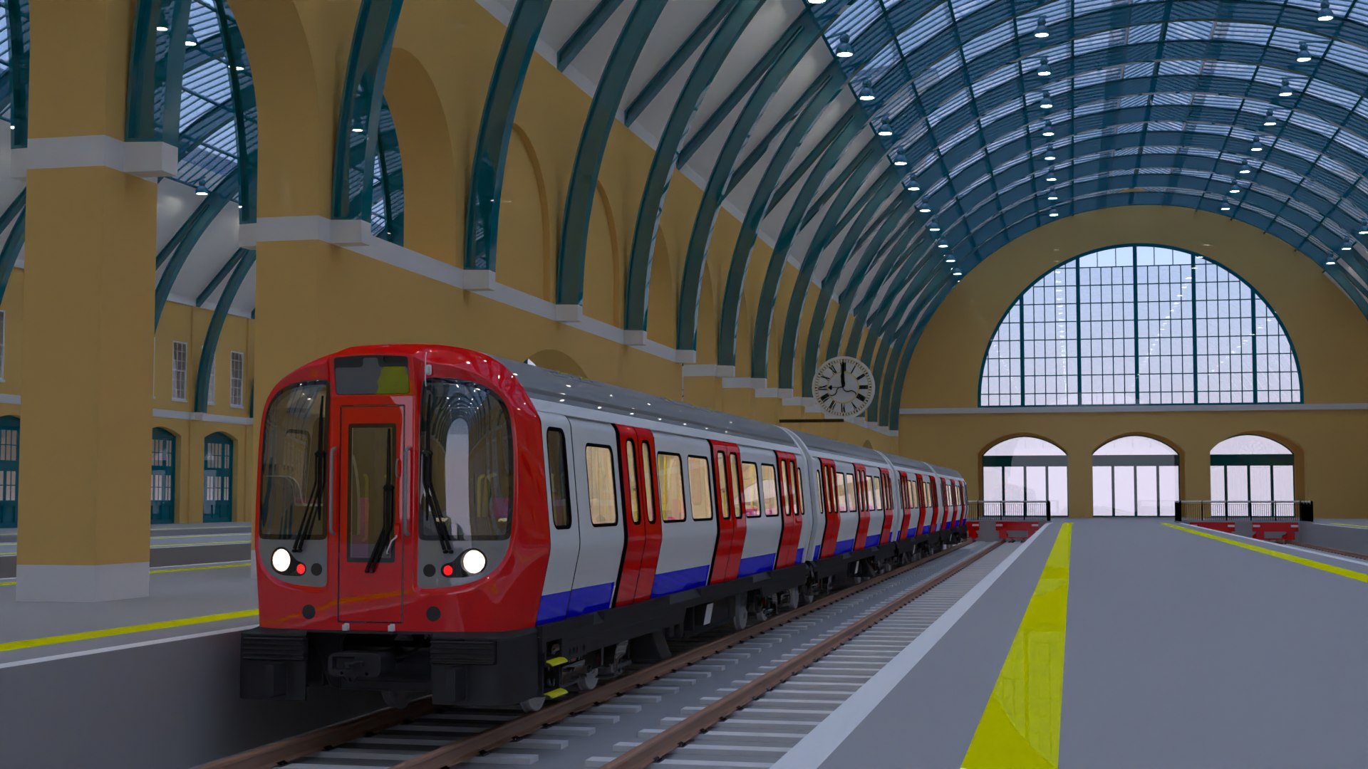 Kings Cross Station With Metro Train 3D - TurboSquid 2187922