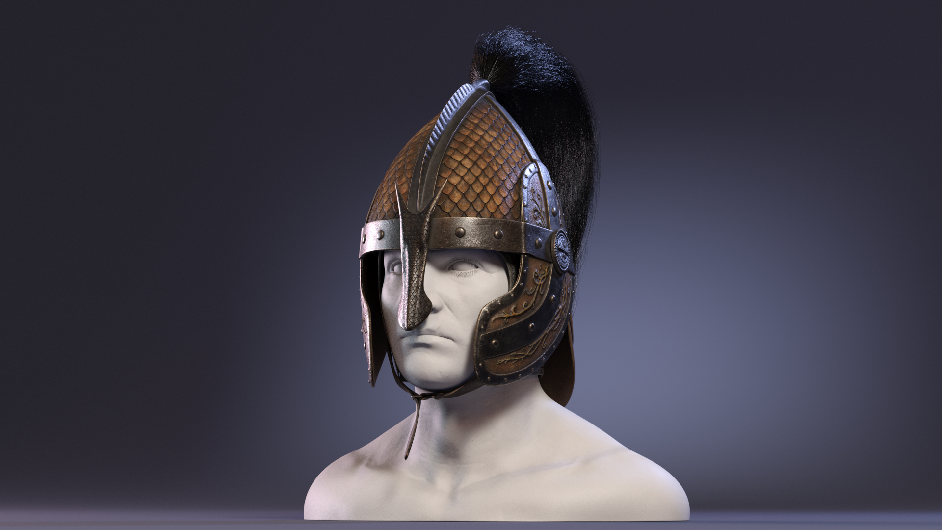 3d Dragon Helmet Model