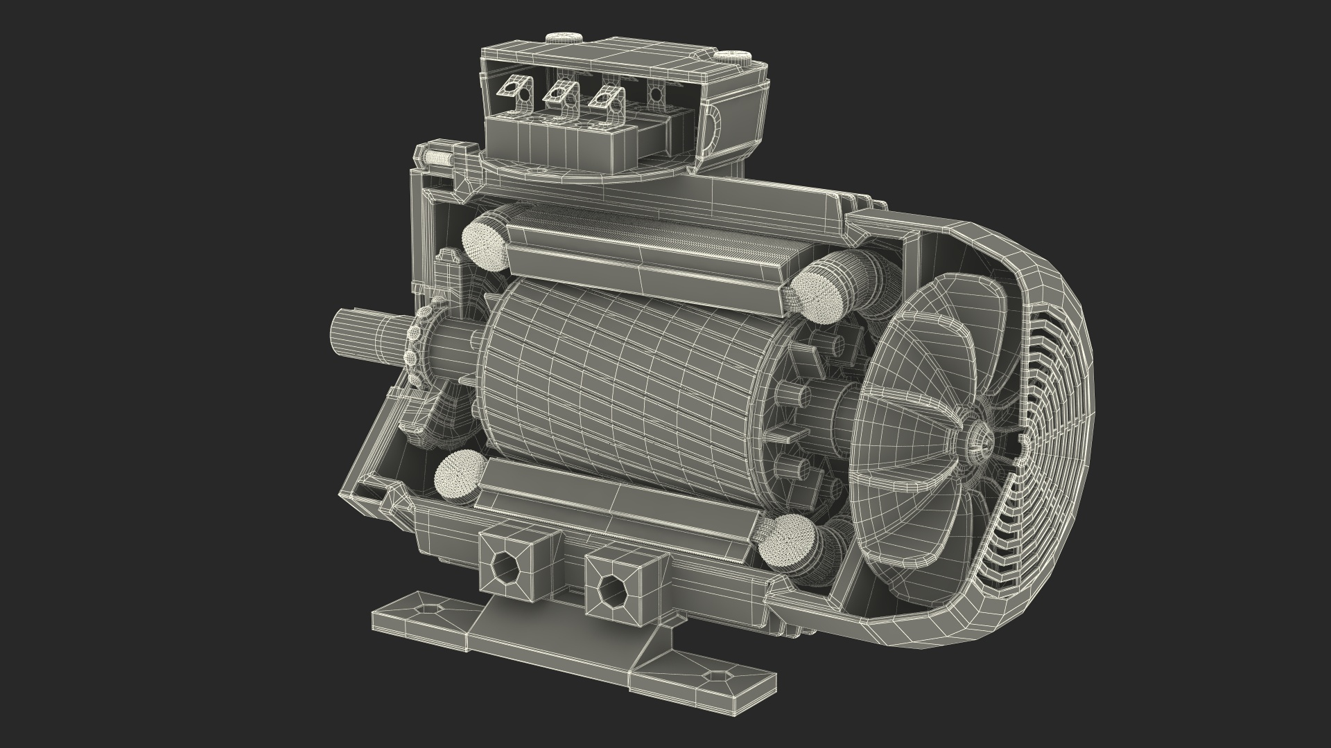 Electric Motor Cross Section Green 3D Model - TurboSquid 2220699