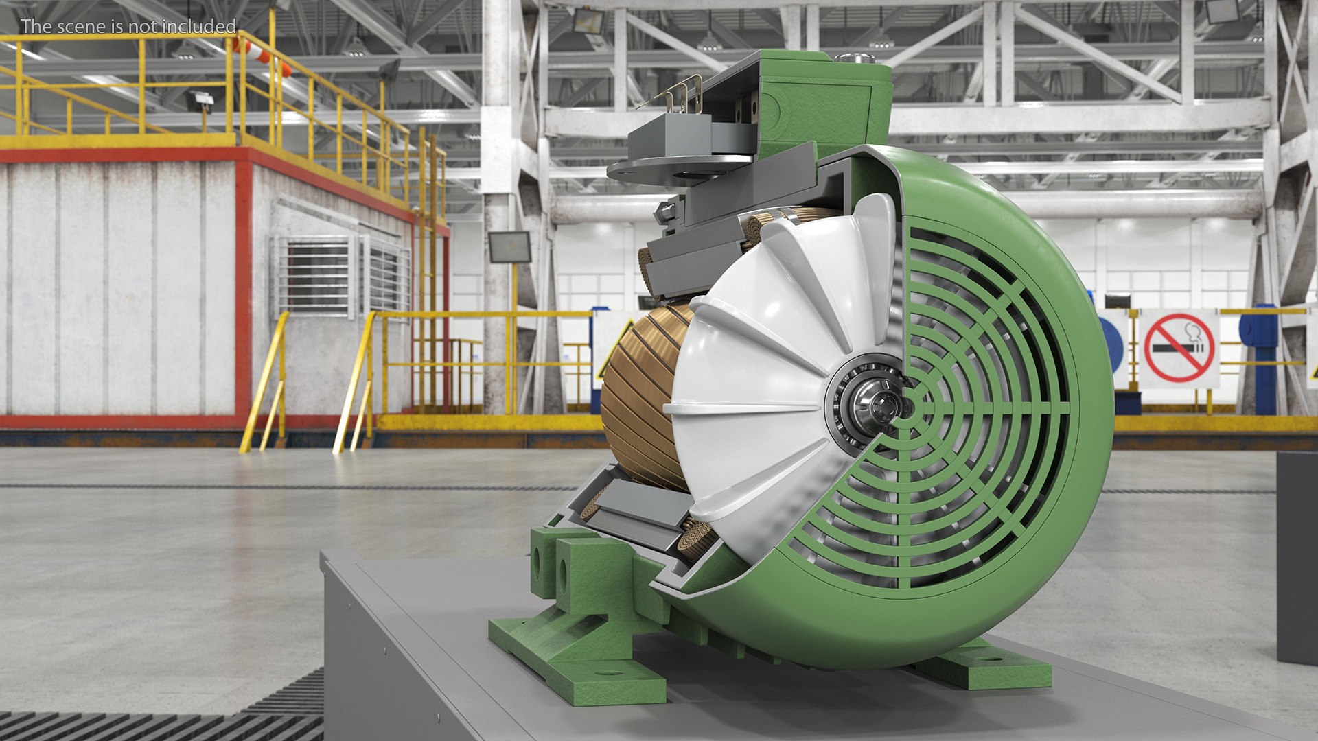 Electric Motor Cross Section Green 3D Model - TurboSquid 2220699