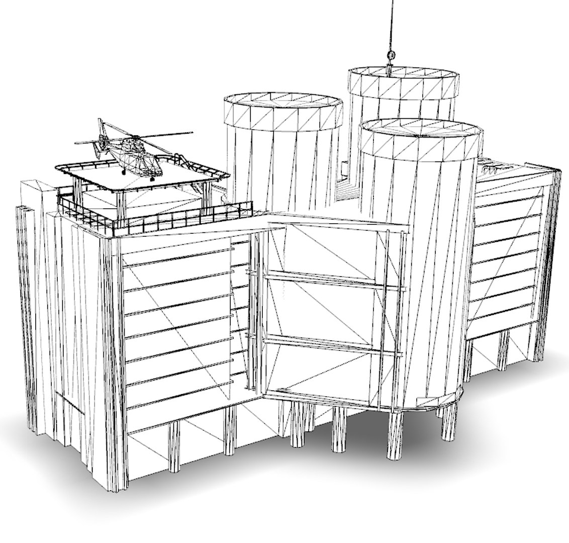 3d Model Beach Building 09 Houses