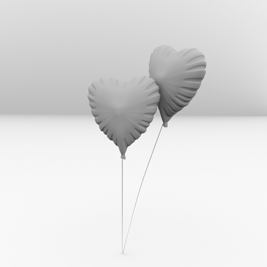 3D Heart Balloon Model - TurboSquid 1244366