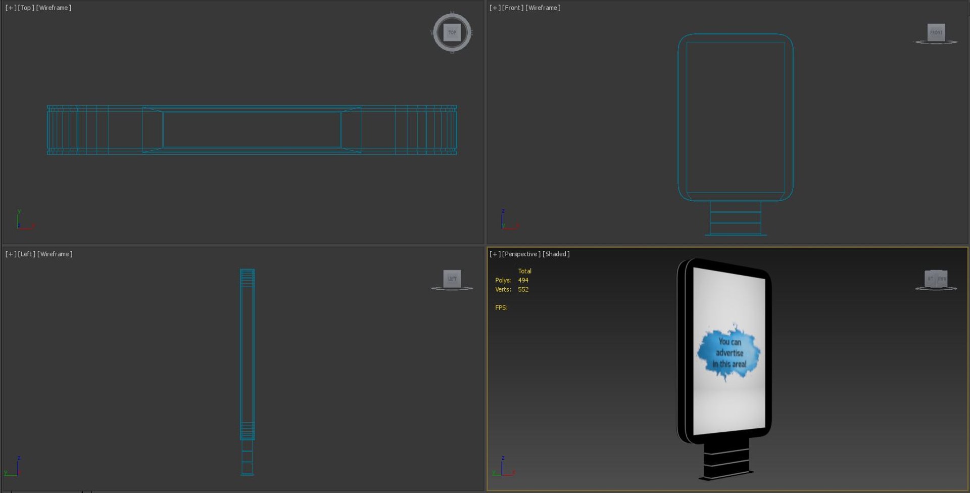 3D Model Designed Advertising Billboard - TurboSquid 1581206