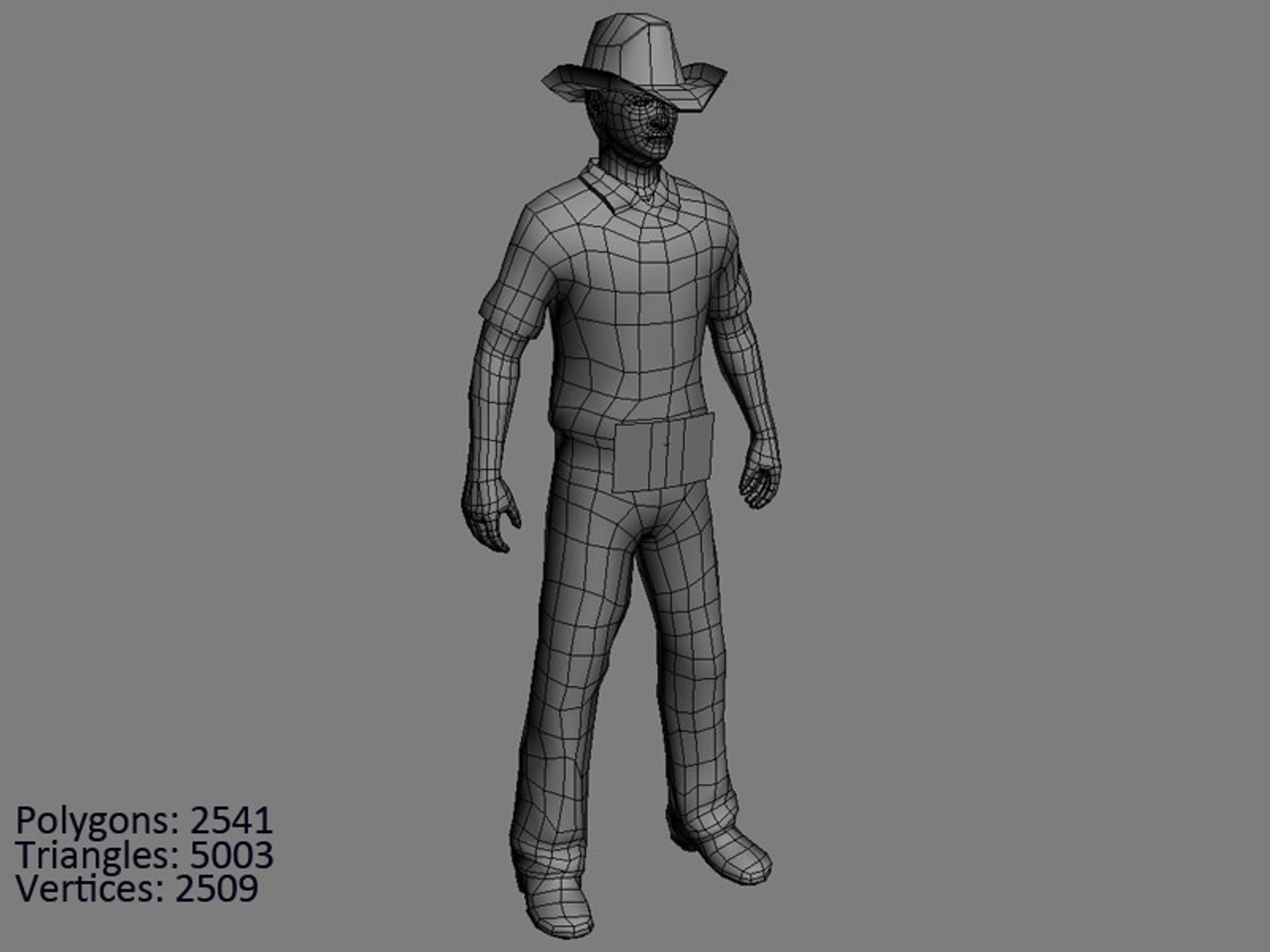 3d Model Man Construction Worker