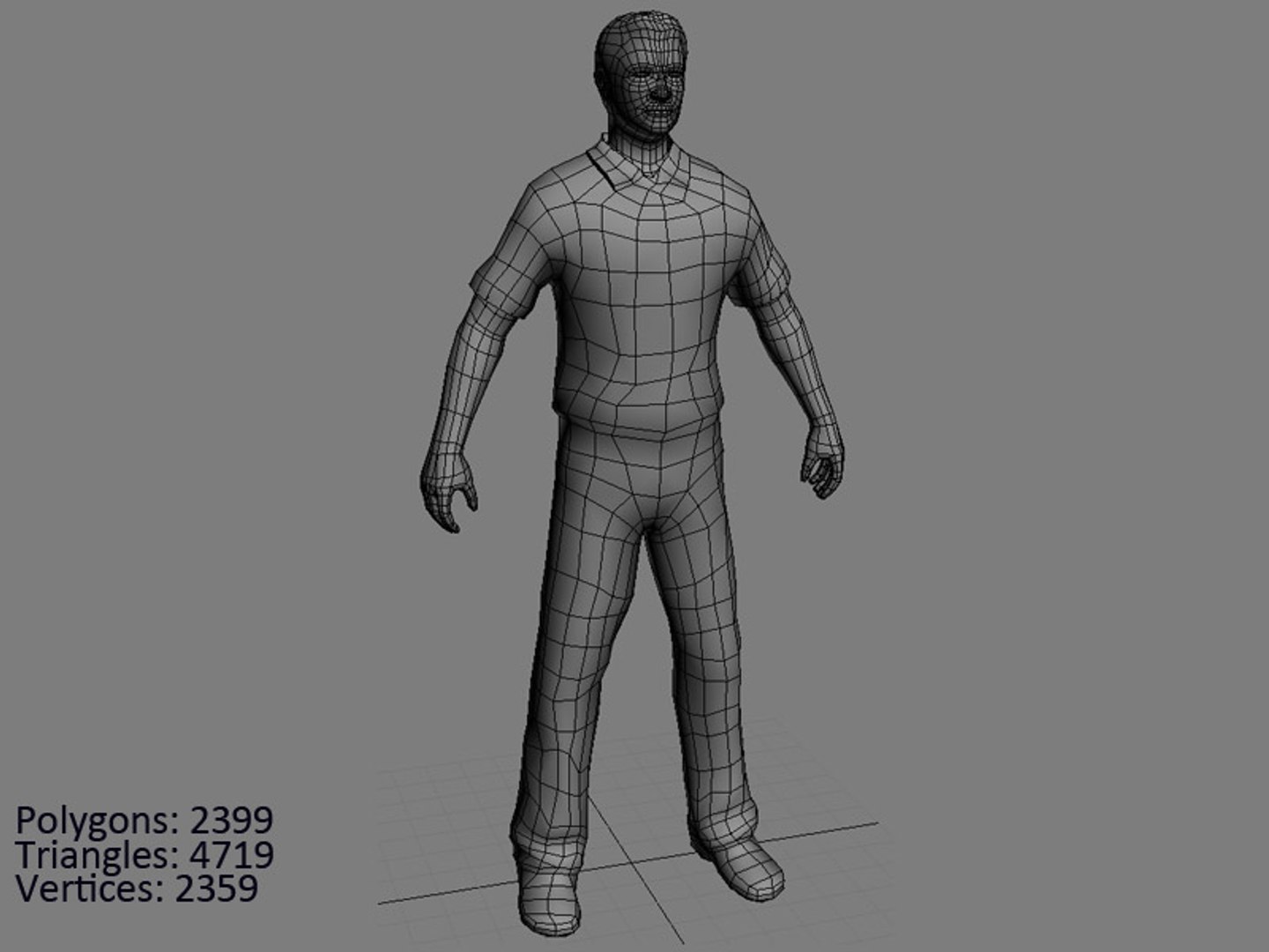 3d Model Man Construction Worker