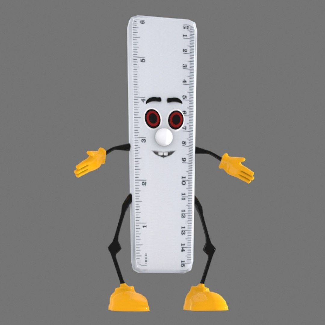 Ruler Character Rule 3d Model