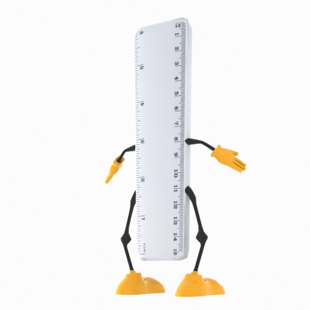 Ruler Character Rule 3d Model