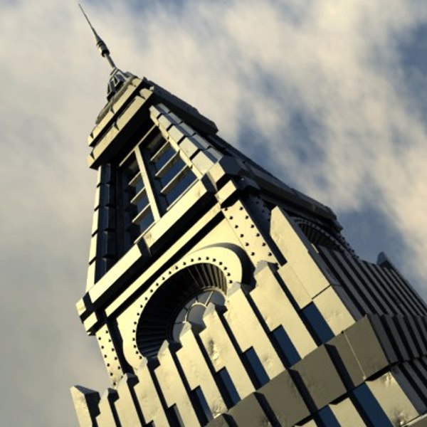 lightwave futuristic skyscraper