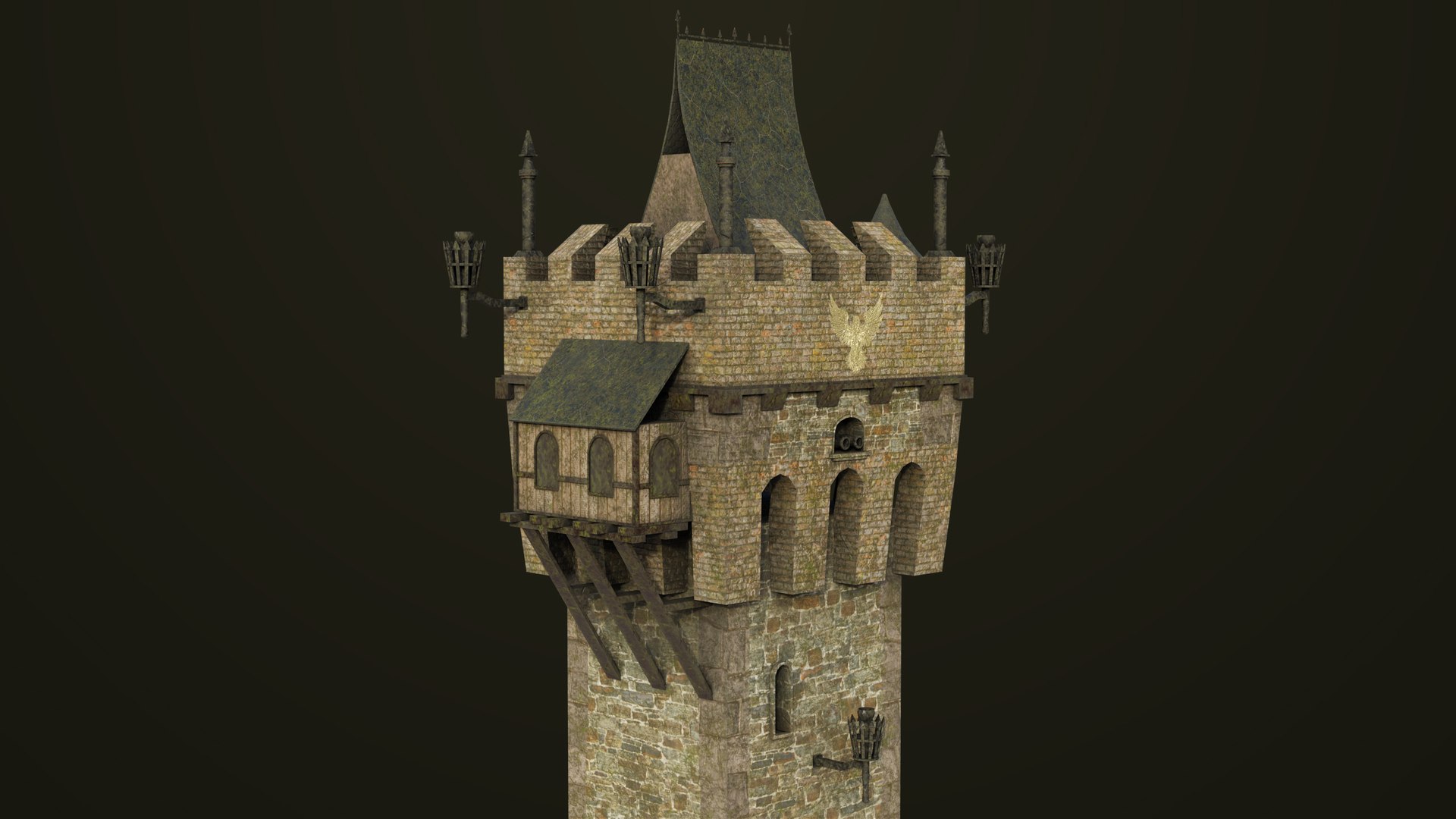 3D Old Castle Watch Tower 01 All PBR Unity UE Textures - TurboSquid 2062305