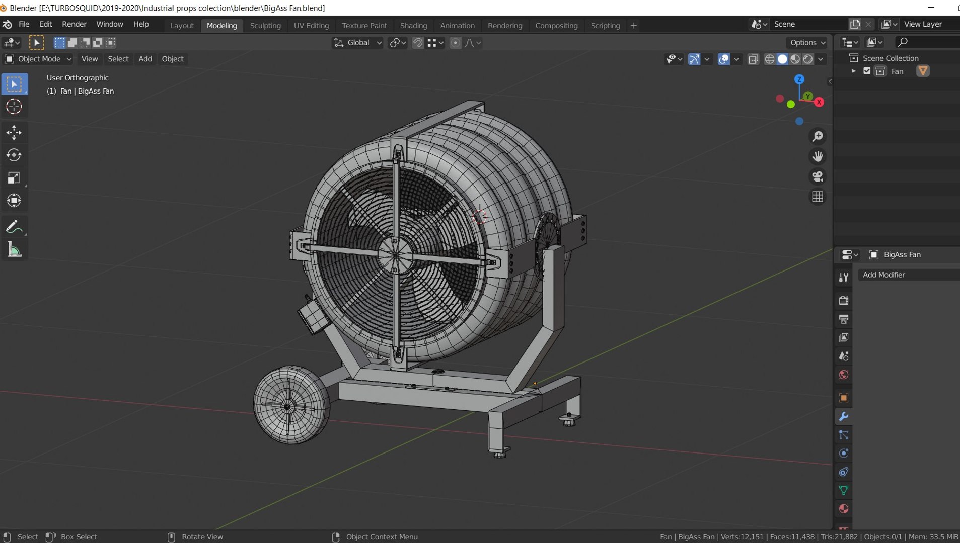 3D Fan Bigass Model - TurboSquid 1596156