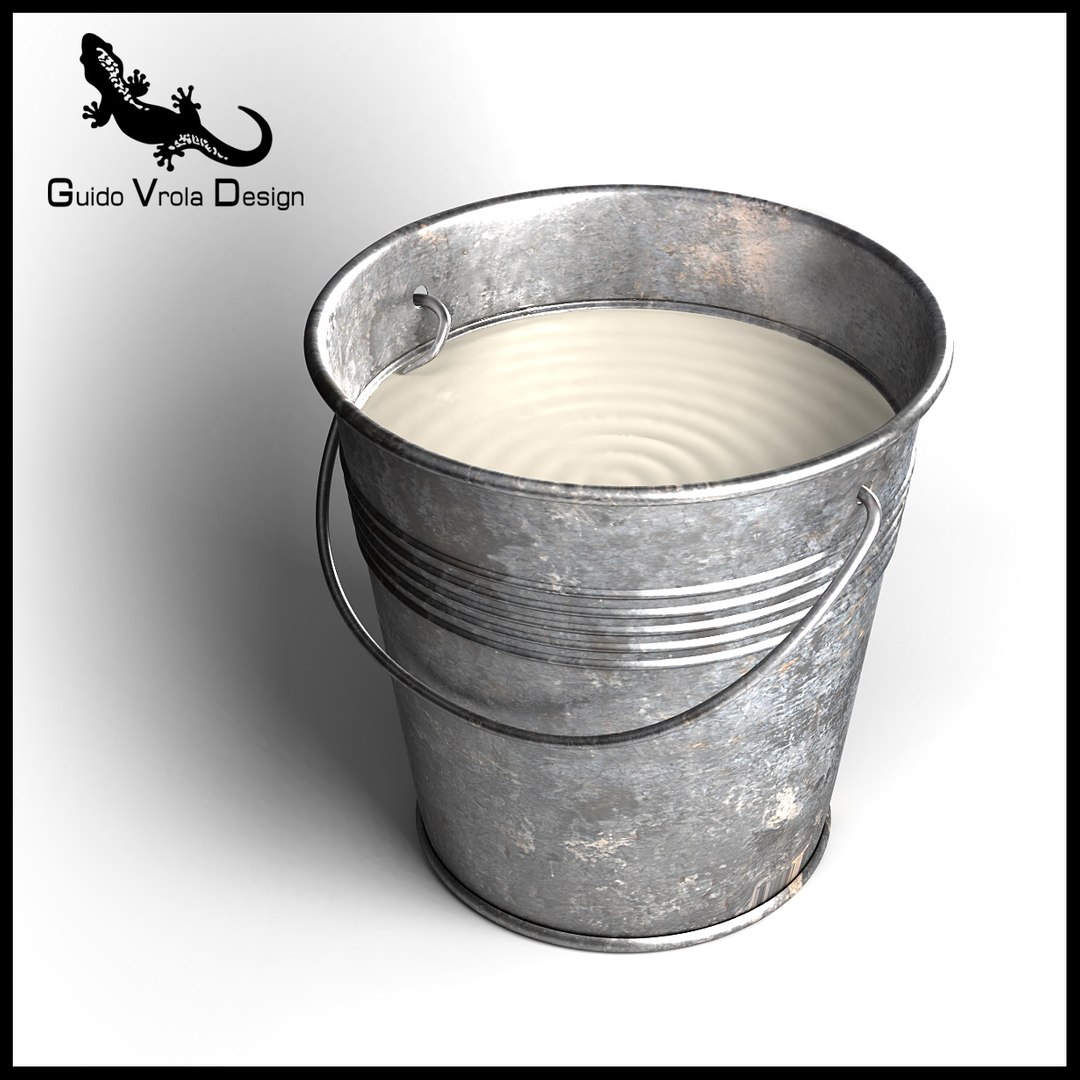 3D Metal Bucket Milk Model - TurboSquid 1233059