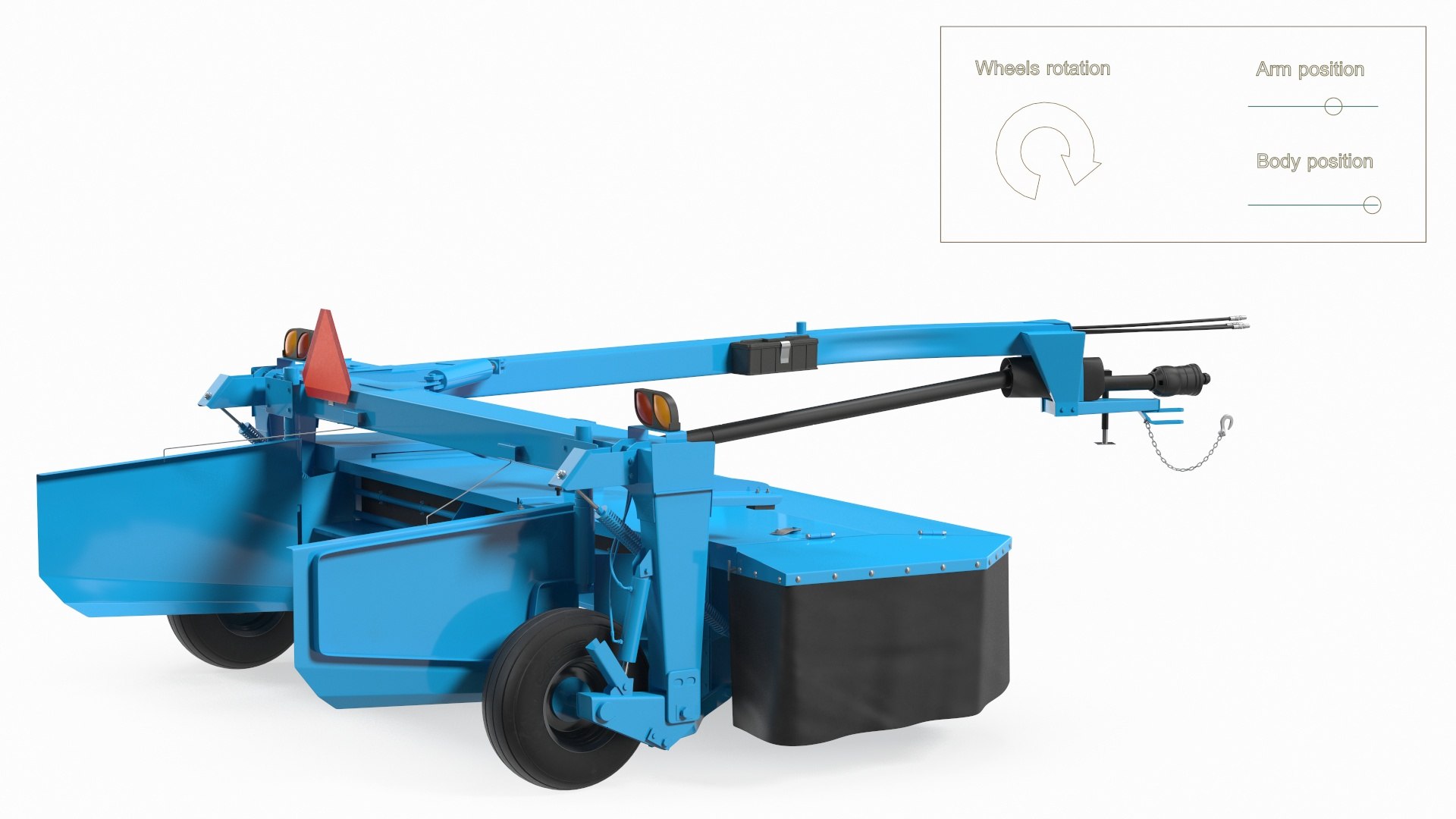 3D Side Pull Disc Mower Conditioners Rigged - TurboSquid 1942003