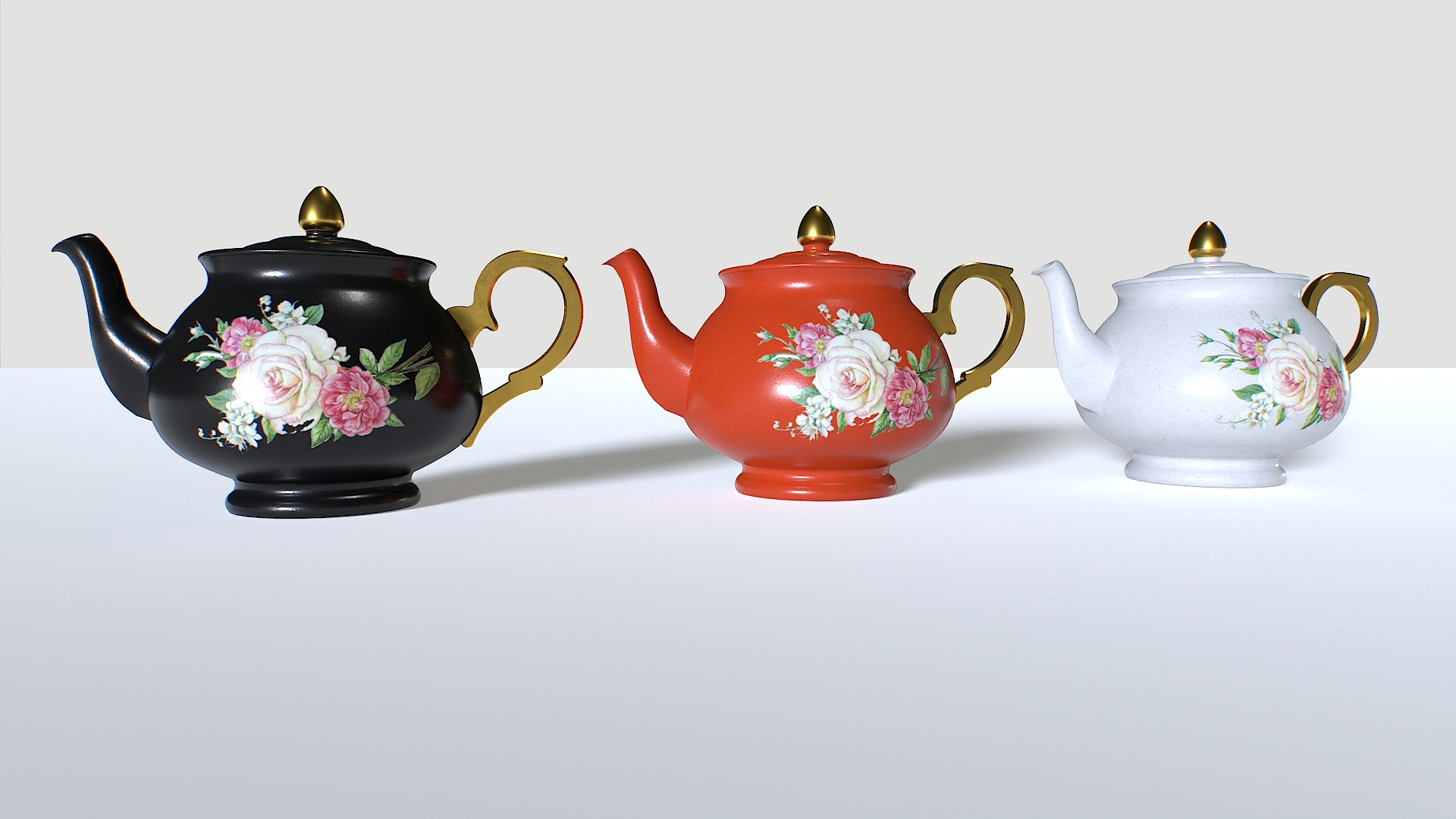 Teapot Pack 2 Model - TurboSquid 2368400