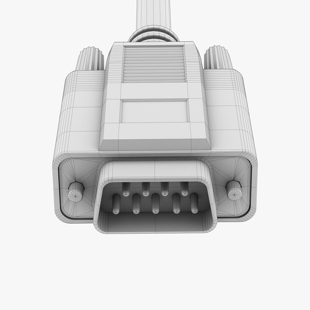 Rs-232 Plug Electronic 3D - TurboSquid 1277701